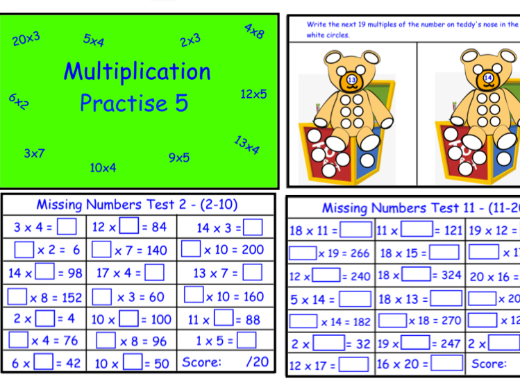 Early Years Multiplication Practise Teaching Resources