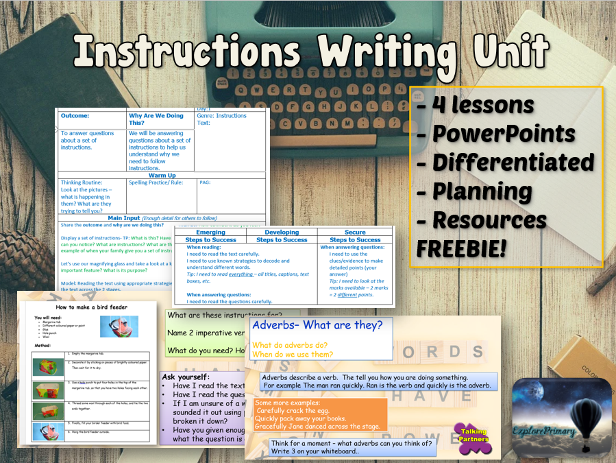 Y3 4 INSTRUCTIONS Writing Unit 4 Lessons Teaching Resources