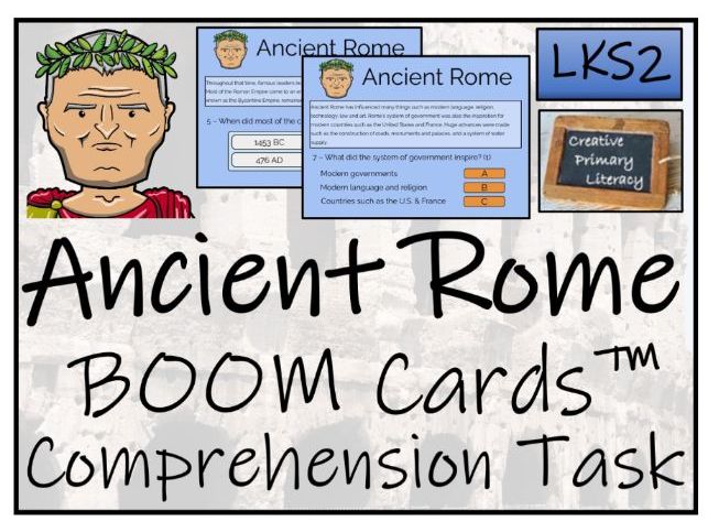 Ancient Rome - LKS2 BOOM Cards™ Comprehension Activity | Teaching Resources