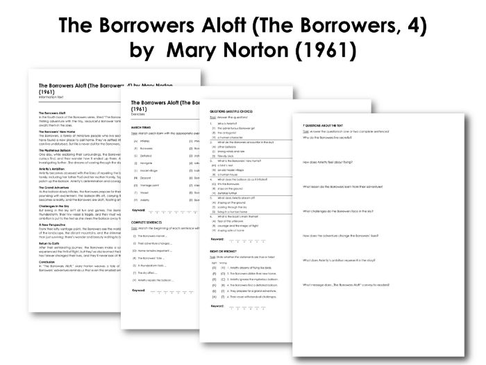 The Borrowers Aloft (The Borrowers, 4) by Mary Norton (1961) | Teaching ...