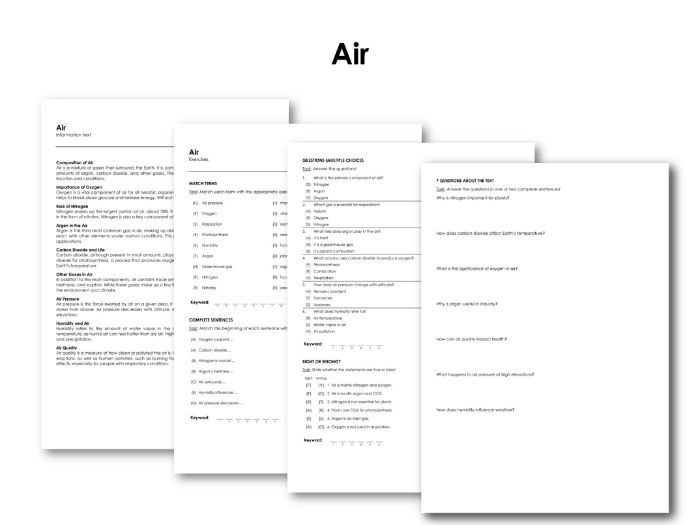 Air (Infotext and Exercises) | Teaching Resources