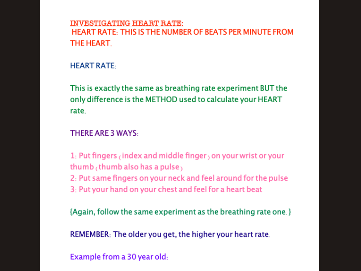 Investigating Breathing Rate Heart Rate Experiments Biology GCSE IGCSE Investigating Breathing Rate Heart Rate Experiments Biology GCSE IGCSE