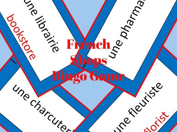 French Shops Bingo Game Activity | Teaching Resources