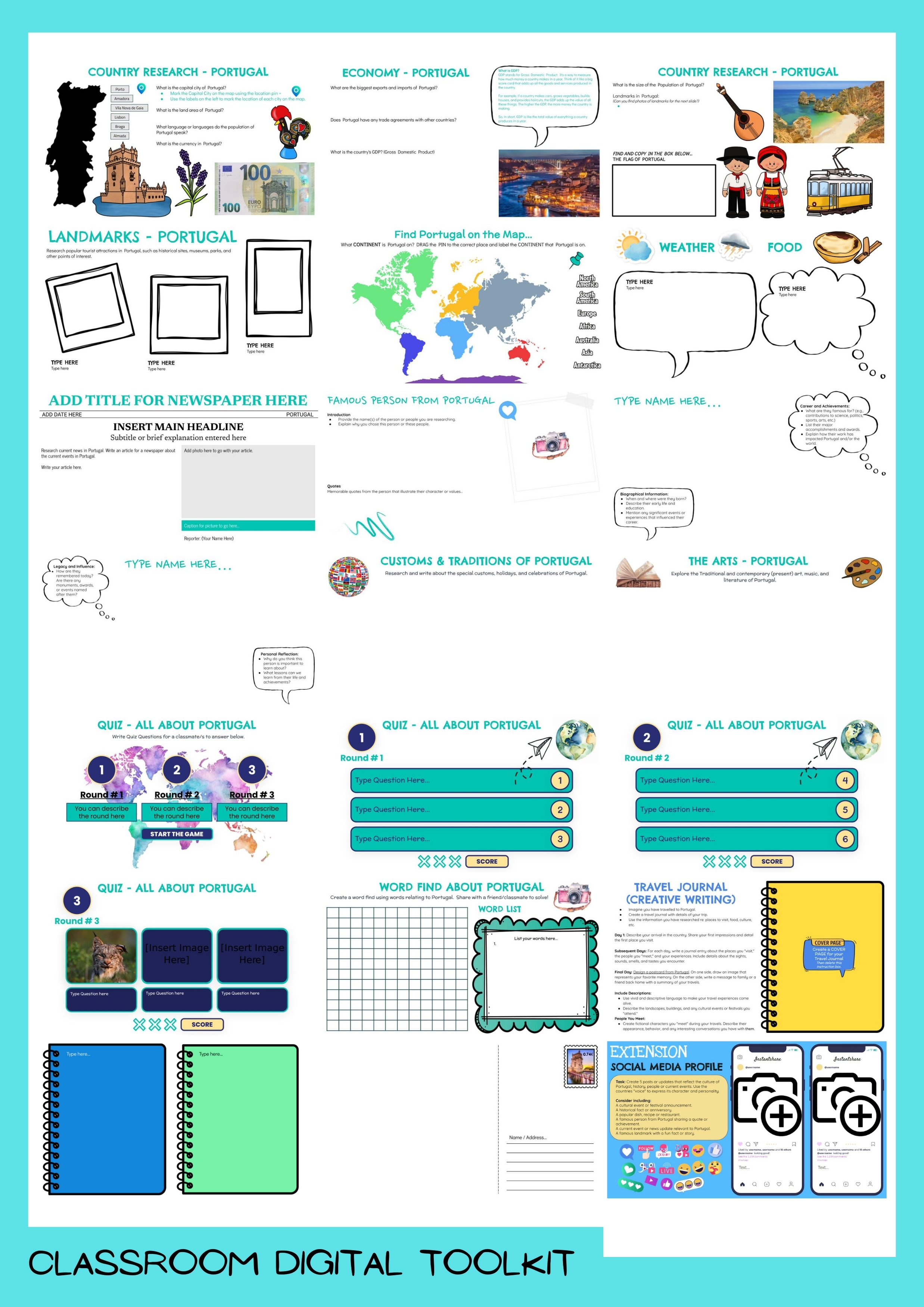 PORTUGAL - Country Research Project (Google Slides™) | Teaching Resources