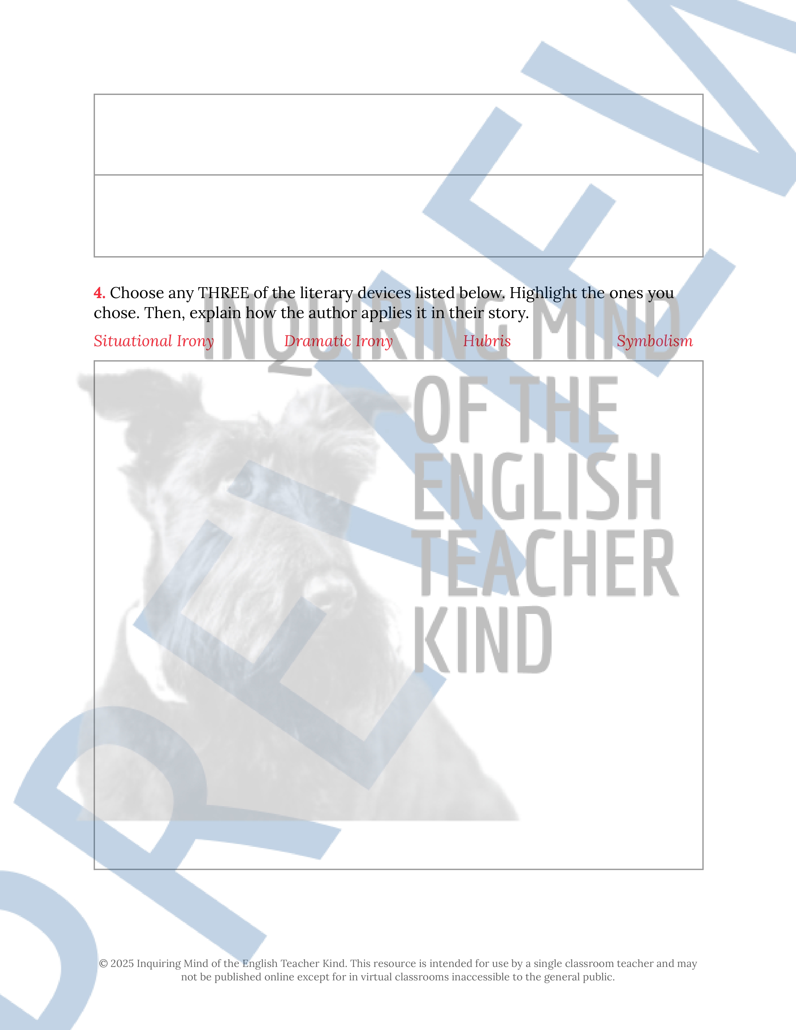 "Sleeping Beauty" Literary Craft Worksheet (Grimm's Fairy Tale | Short ...