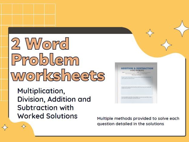 Mixed Addition Subtraction Multiplication And Division Word Problems 
