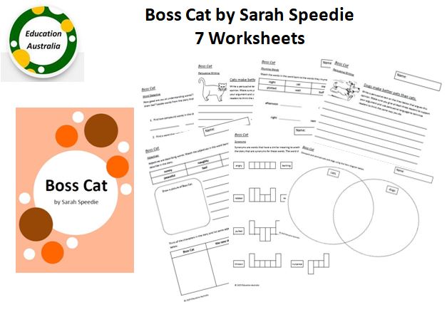 Boss Cat by Sarah Speedie - 6 Worksheets - Reading Comprehension ...