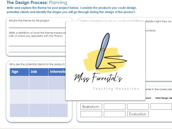 DT Project Planning Sheet Teaching Resources DT Project Planning Sheet Teaching Resources