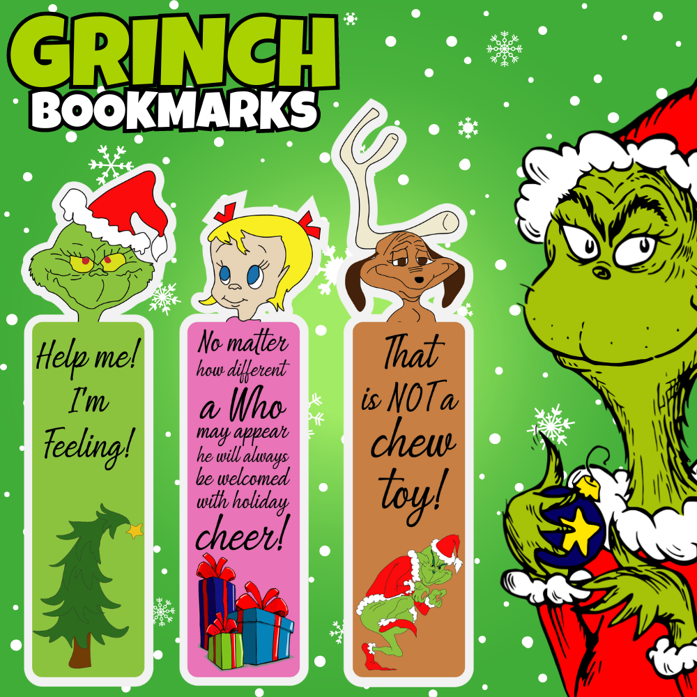 Free Printable Grinch Bookmarks at Nina Roberts blog