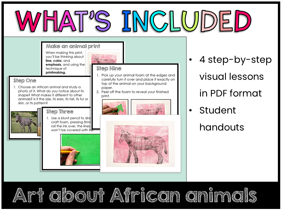 Africa Art Lessons African Animals Year 3,4,5,6,7 | Teaching Resources