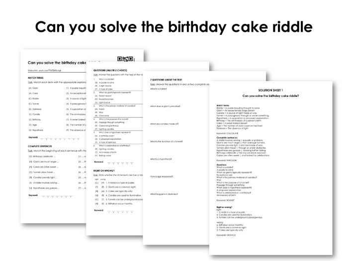 Can you solve the birthday cake riddle | Teaching Resources