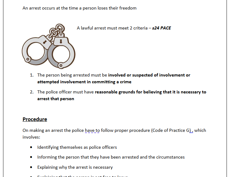 BTEC Law Unit 3 - Learning Aim E - Police Powers PowerPoint and Booklet. Pearson examiner author ...