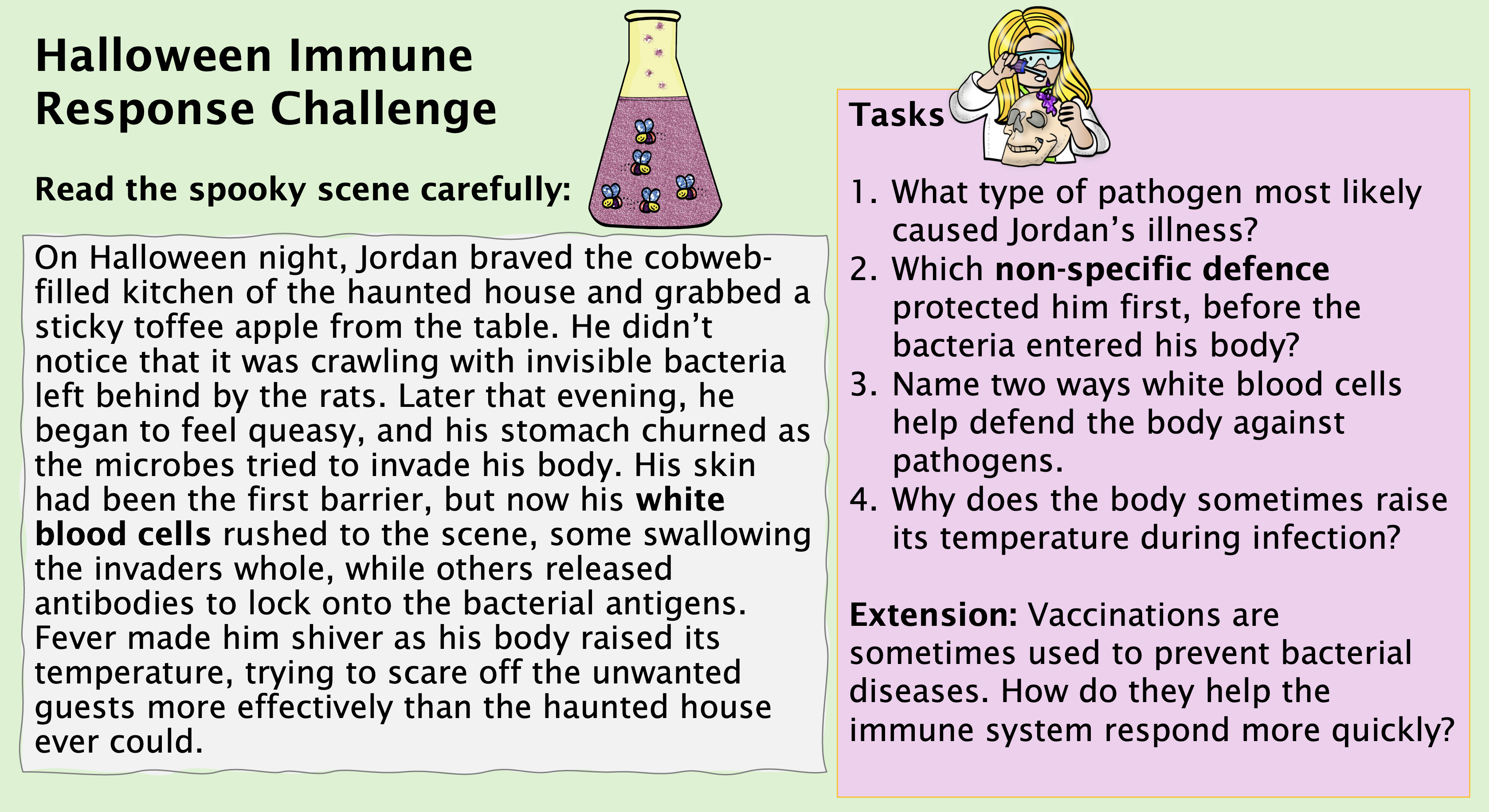 Halloween Theme Biology Tasks GCSE 9-1 - 15 tasks: Starter, Lesson Task ...