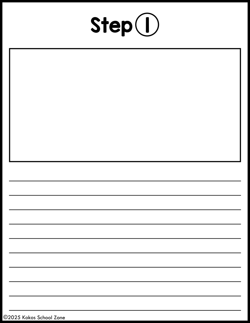 Blank How To Writing Templates with Picture Boxes - Printable Templates ...