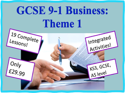 GCSE 9-1 Business - Theme 1 MEGA BUNDLE (topics 1-5) - 19 lessons ...