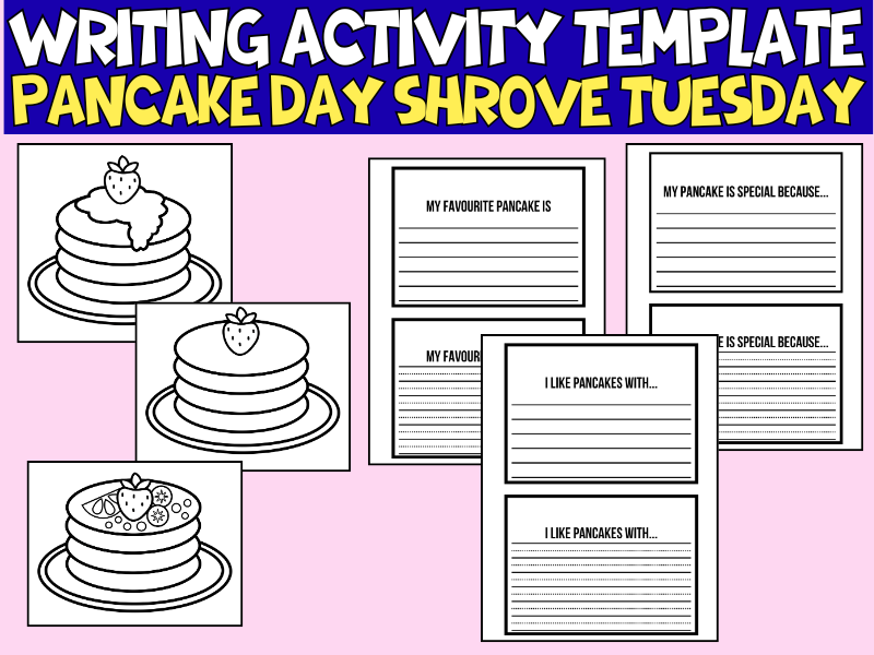 Pancake Day Writing Craft | Shrove Tuesday EYFS KS1 Writing Templates ...