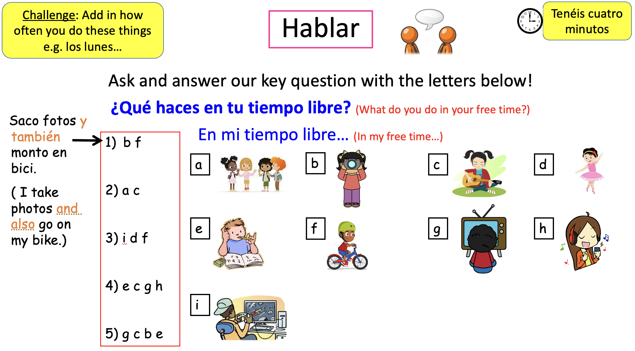 KS3 Spanish Free Time L2 ¿Qué hace tu amigo? (PPT+WS) | Teaching Resources