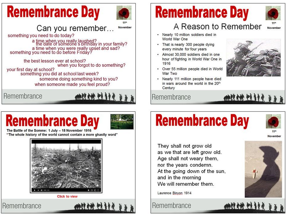 Assembly: Remembrance Day | Teaching Resources