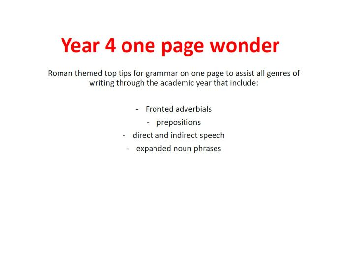 Grammar Year 4 Cheat sheets | Teaching Resources