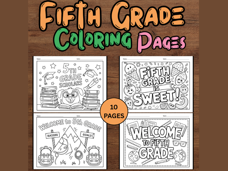 Welcome to Fifth Grade Coloring Sheets – Back to School 5th Grade ...