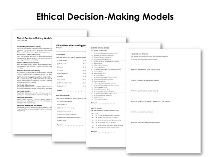 Ethical Decision-Making Models | Teaching Resources Ethical Decision-Making Models | Teaching Resources
