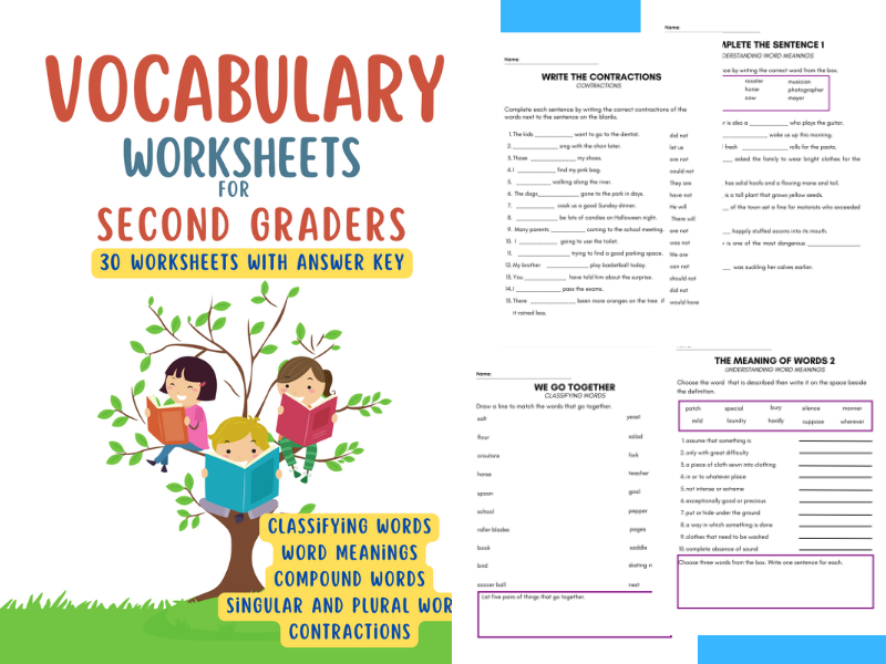 Vocabulary Worksheets For Second Graders Teaching Resources