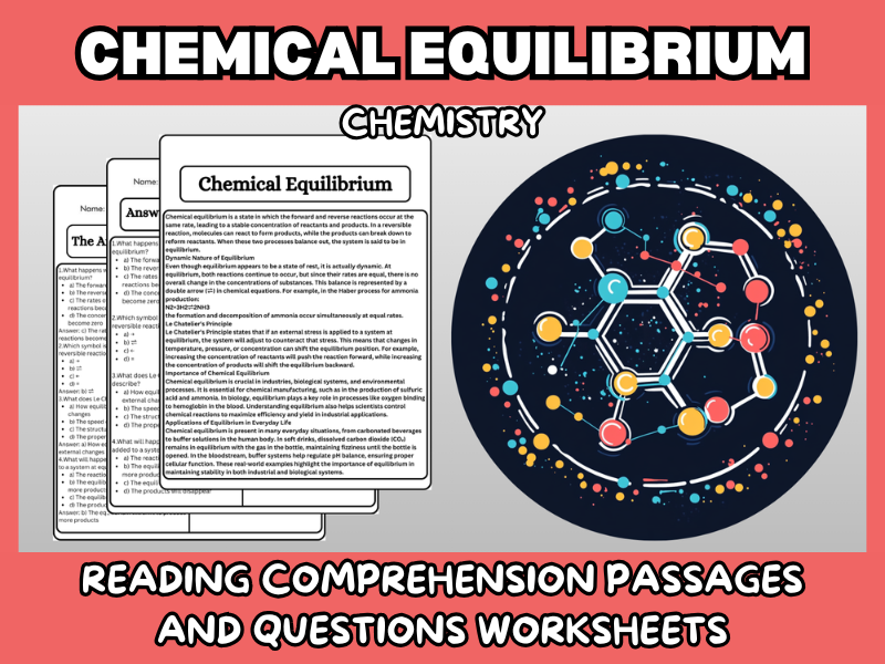 Chemical Equilibrium - Chemistry Reading Comprehension Passages ...