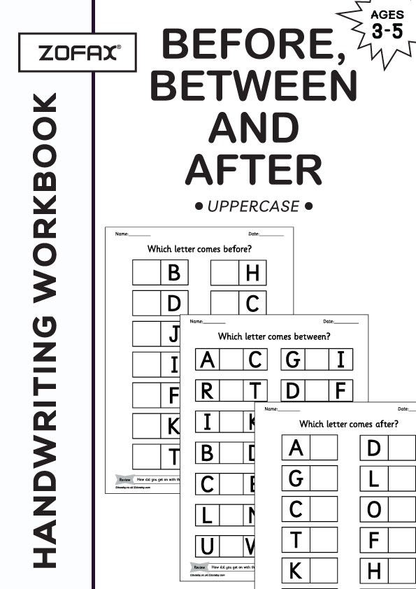 Uppercase Learning Before After Between Letter Activity Practice ...