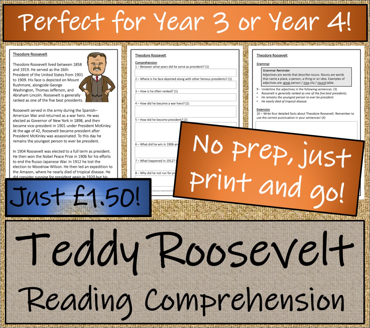 Theodore Roosevelt Worksheet
