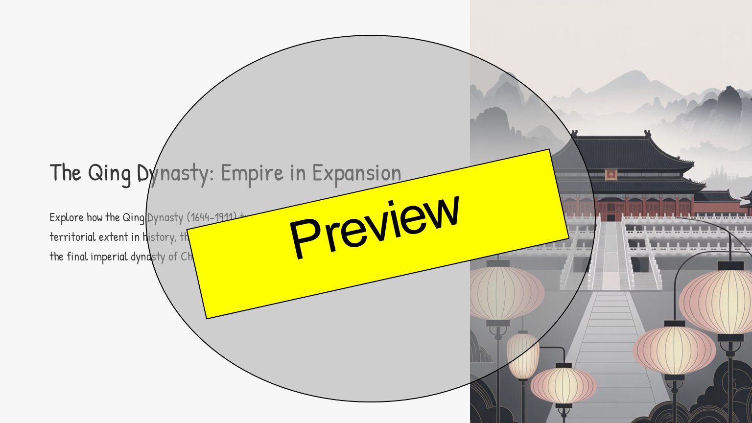 Qing Dynasty GCSE History Lesson Pack – Qing Empire Expansion ...