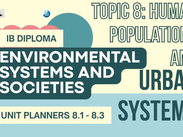 IB ESS Complete Topic 8 Human Populations and Urban Systems Bundle ...