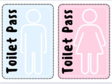 Toilet Pass Display | Teaching Resources