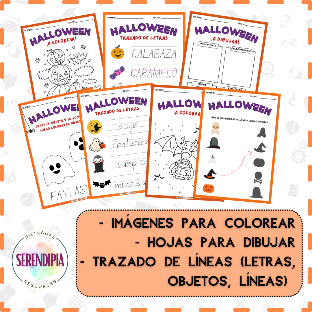 SPANISH Halloween Activities For Primary | Halloween Spanish Vocabulary Flashcards Tracing ...