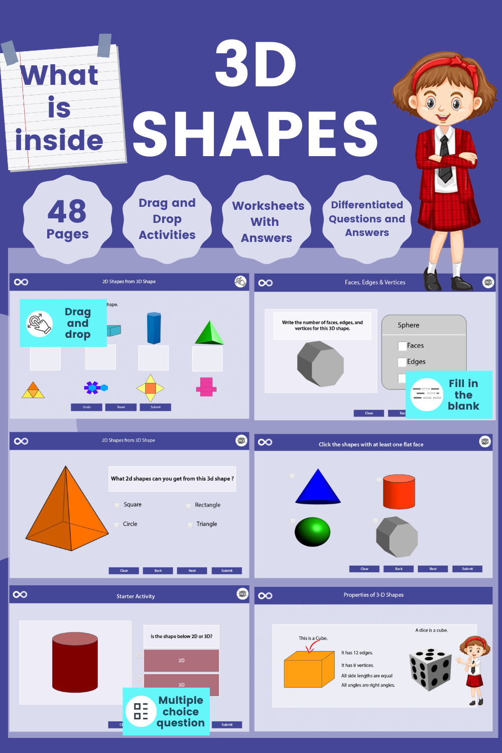 3D Shapes - Interactive Digital Maths Lesson and Activities for Year 3 ...