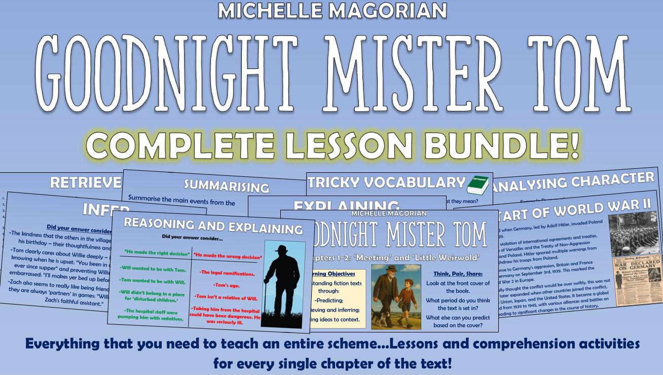 Goodnight Mister Tom - Complete Lesson Bundle! | Teaching Resources