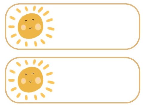 Sunshine tray labels | Teaching Resources