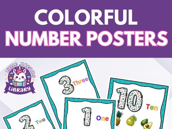 Engaging Number Posters - Colorful Classroom Decor | Teaching Resources