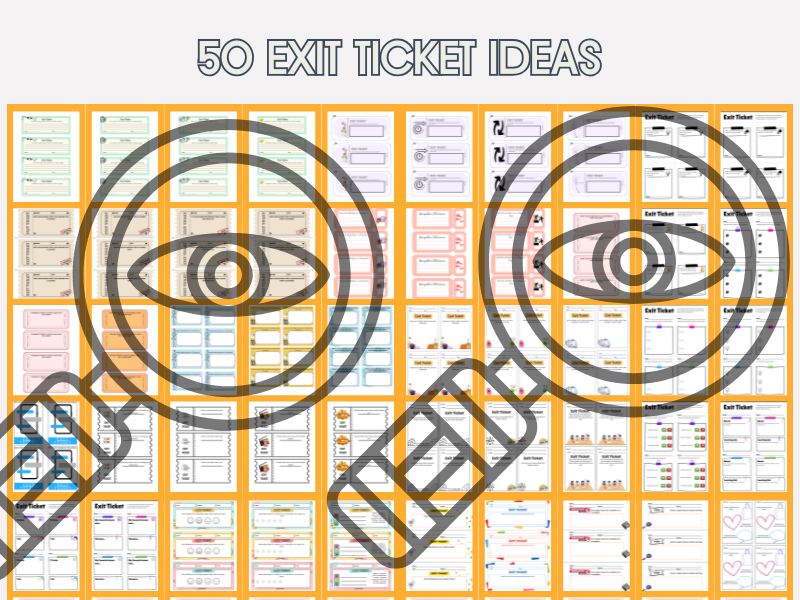 50 Exit Ticket Ideas – Printable PDF & Editable PPT for All Subjects ...
