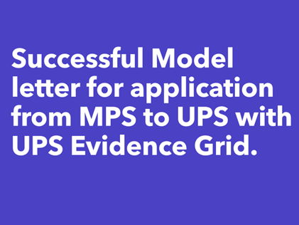 **Model Letter for progression from MPS to UPS with UPS Evidence Grid ...