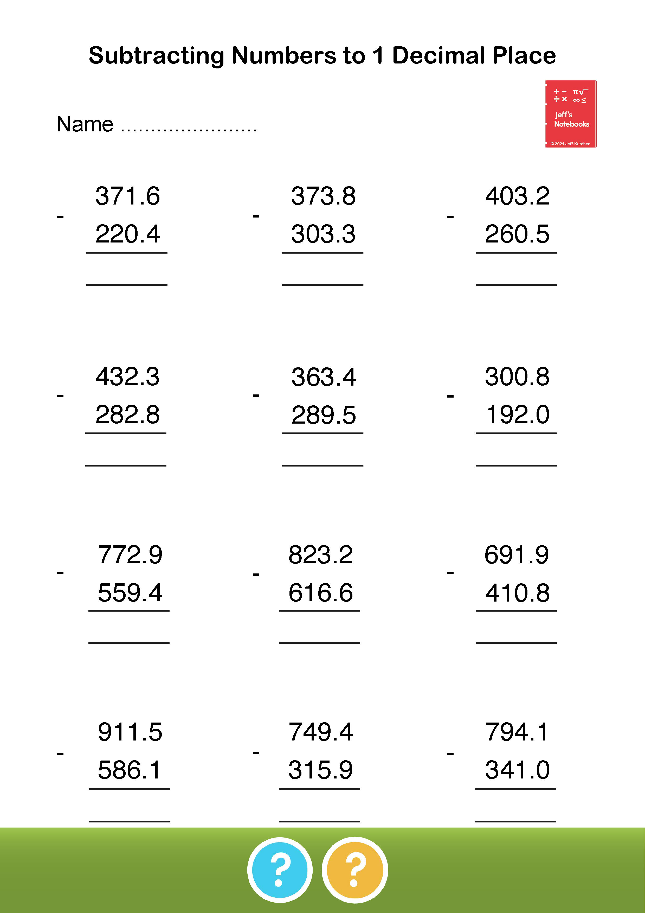 Add Subtract Numbers To 1 2 And 3 Decimal Places Teaching Resources Add Subtract Numbers To 1 2 And 3 Decimal Places Teaching Resources