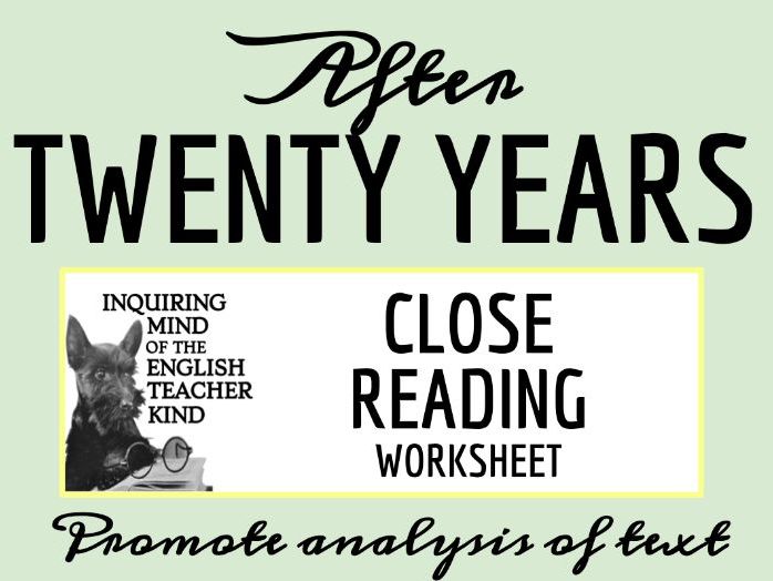 "After Twenty Years" by O. Henry Resource Bundle | Teaching Resources