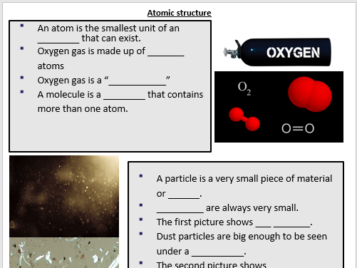 Year 9 Atomic Structure Worksheet - Low Ability Students. | Teaching ...