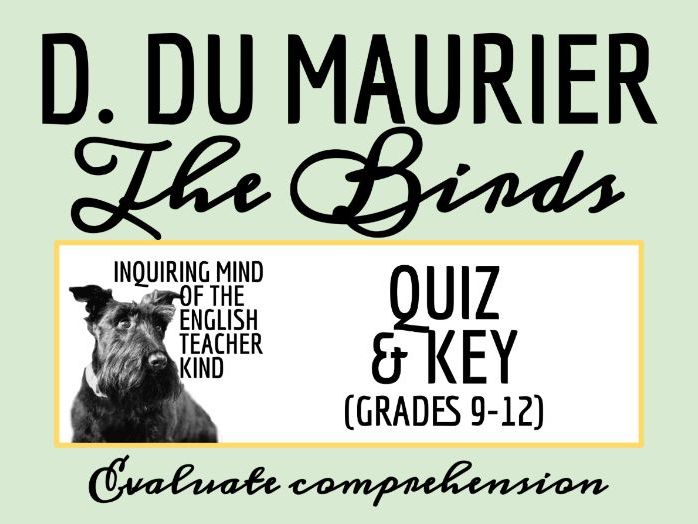 "The Birds" by Daphne du Maurier Quiz and Answer Key | Teaching Resources