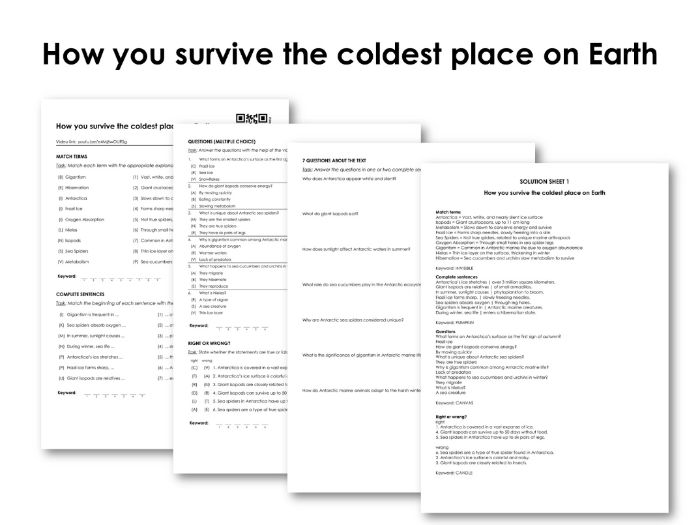How you survive the coldest place on Earth | Teaching Resources