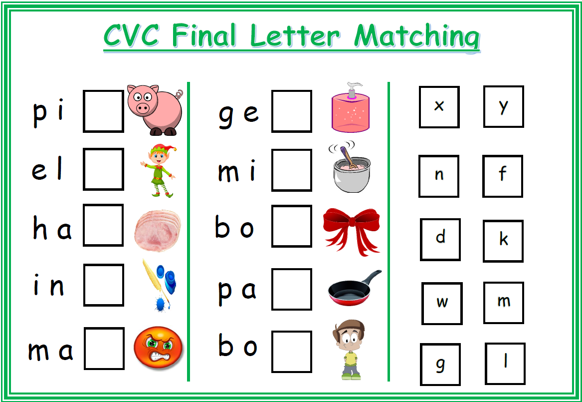CVC Word Final Letter Matching SEN/EYFS | Teaching Resources