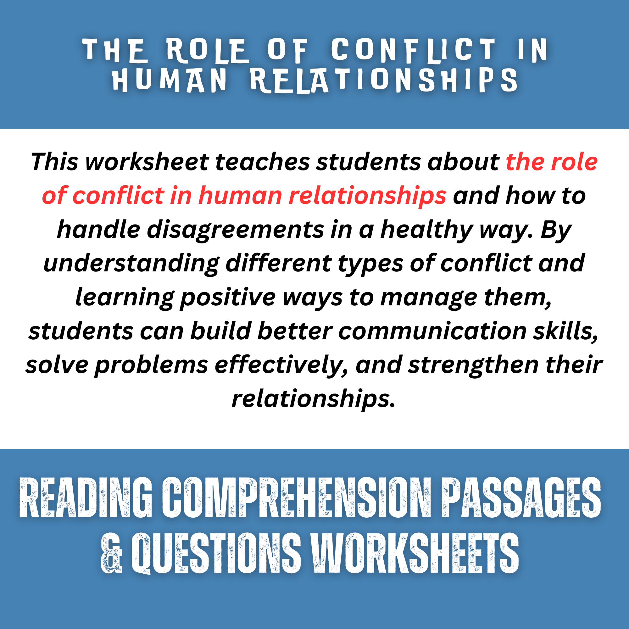 The Role of Conflict in Human Relationships -Psychology and Human ...