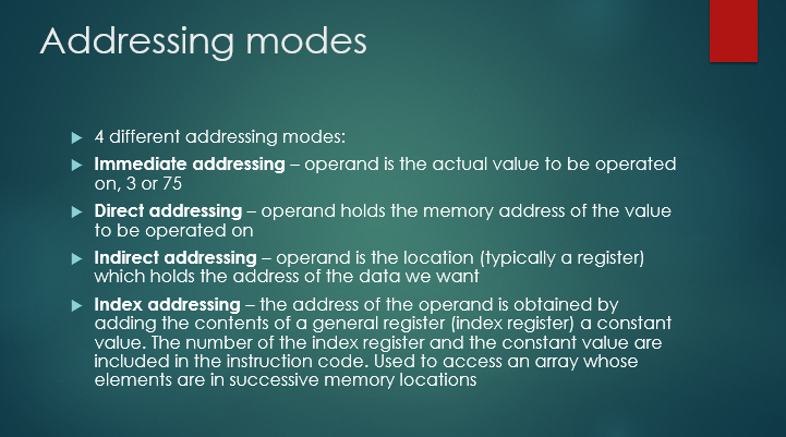 Addressing Modes (a Level) | Teaching Resources