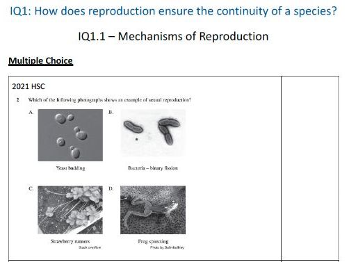 HSC Biology - Module 5 HSC Questions | Teaching Resources