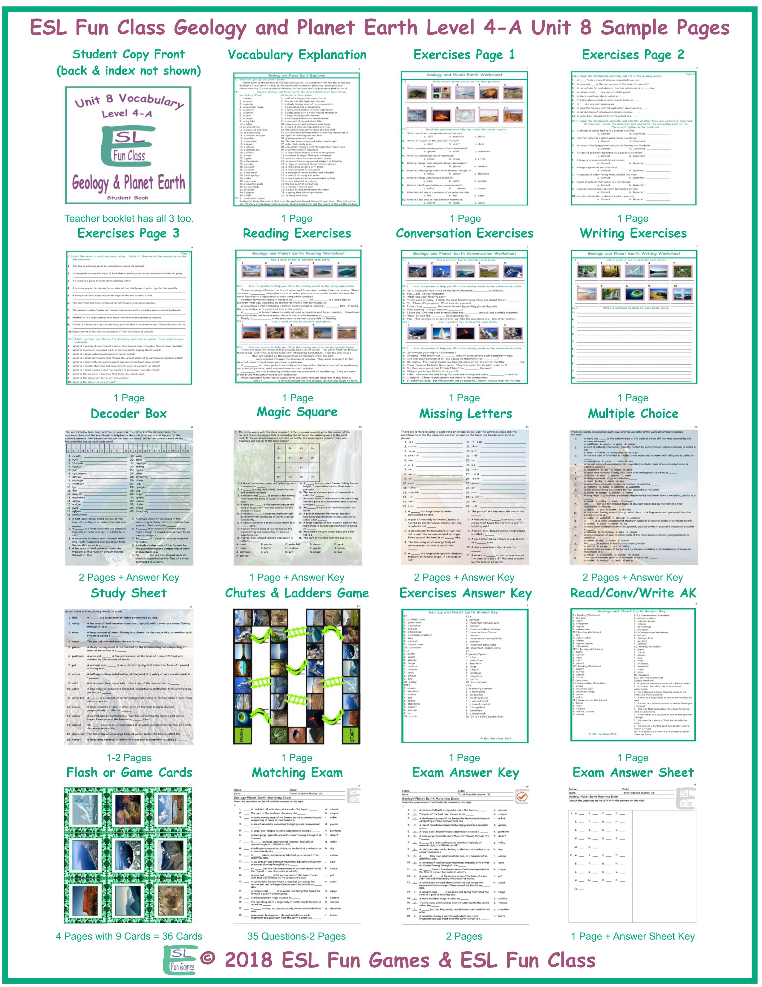 Geology and Planet Earth Level 4-A Unit 8 | Teaching Resources
