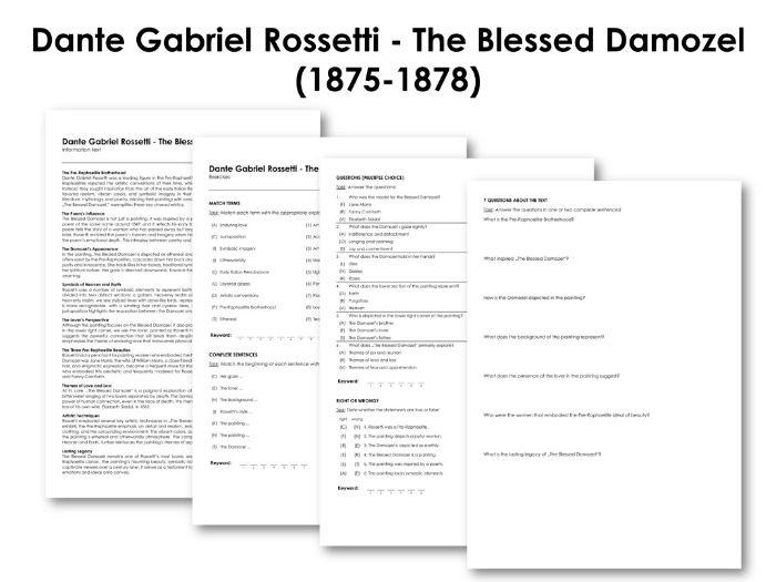 Dante Gabriel Rossetti - The Blessed Damozel (1875-1878) | Teaching ...